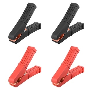 4 Pcs Copper Coated Alligator Clip Adapter 100A Test Clamp Full Shroud ...