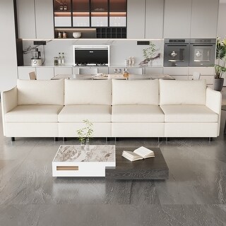 L-shape Sectional Recliner Sofa Convertible Straight Row Sleeper - Bed ...