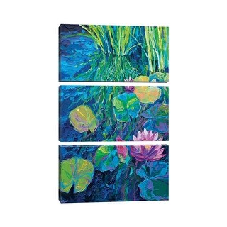 iCanvas "Pink And Green" by Anastasia Trusova 3-Piece Canvas Wall Art ...