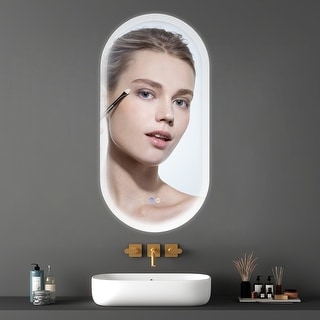 18*35 inch Simple and Modern LED Vanity Mirror, with Two Detached Smart ...