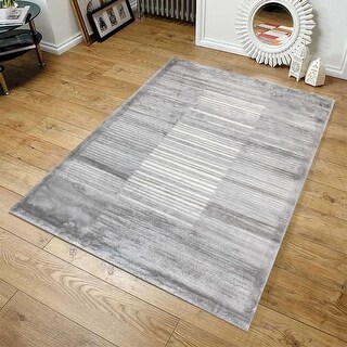 Sherpa Gray And White Striped Rug 2'X3' - 2' x 3' - Bed Bath & Beyond ...