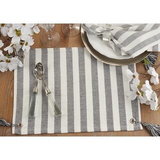 Striped Tassel Table Mats (Set of 4) - Bed Bath & Beyond - 33070121
