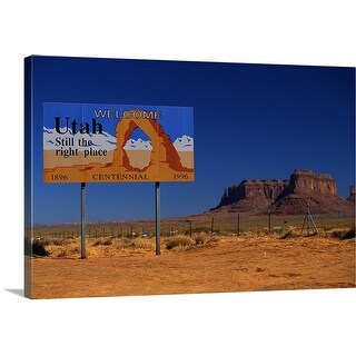 "Utah State Sign UT " Canvas Wall Art - Bed Bath & Beyond - 16855010