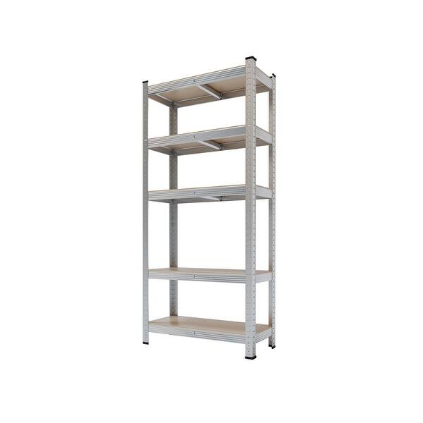 MDF Board Aluminum alloy frame Racks 5-Tier Kitchen Storage Shelves ...