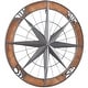Gray Metal Compass Sign Home Wall Decor with Wood Frame - Bed Bath ...