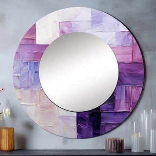 Designart "Lilac Lattices Abstract Shapes" Abstract Shapes Living Room ...