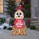 Gemmy Christmas Inflatable Dog with Santa Paws Sign, 5 ft Tall - Bed ...