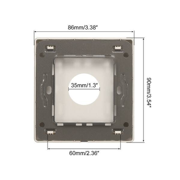 Grommet Wall Plate PC Wall Panel with 1.3 Inch Cable Through Gold Tone ...