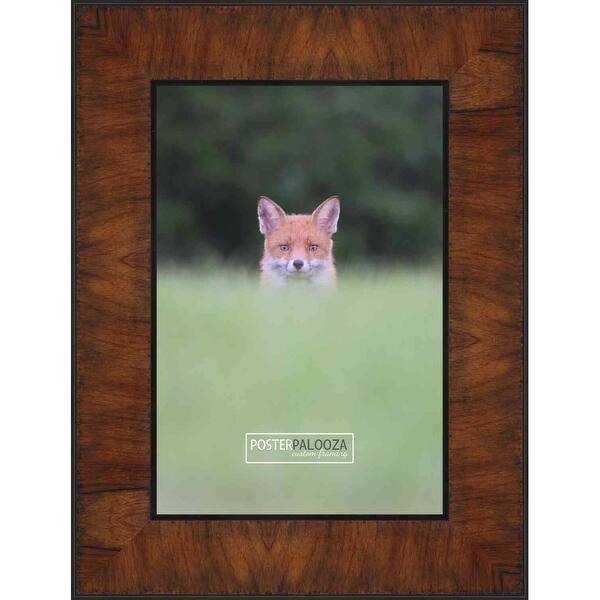 15x23 Contemporary Walnut Complete Wood Picture Frame with UV Acrylic ...
