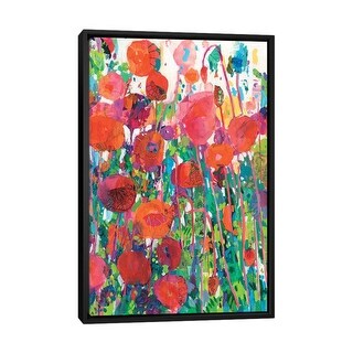 iCanvas "Vivid Poppy Collage II" by Tara Funk Grim Framed Canvas Print ...