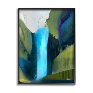 Stupell Abstract Waterfall Layered Landscape Framed Giclee Art by ...