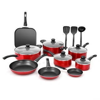 17Pcs Hard Anodized Nonstick Cookware Pots and Pans Set Dishwasher & - See details - Bed Bath ...