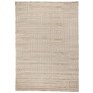 Exquisite Rugs Metro-Velvet Beige New Zealand Wool and Viscose Rug, (6 ...