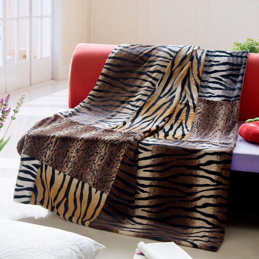 tiger print throw