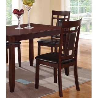 Modern Espresso Finish Unique Eyelet Back,5pc Dining Set,4x Chairs ...