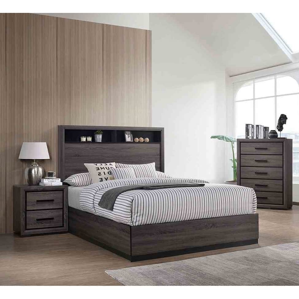 Royal 3pc Bed Chest Nightstand White Tufted Bedroom Set - Overstock ...