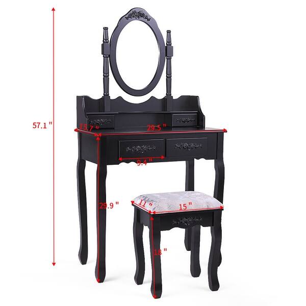 Vanity Table and Chair Set - Bed Bath & Beyond - 36646250