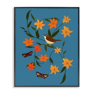 Stupell Sparrow on Lily Bunches Framed Giclee Art Design By Michelle ...