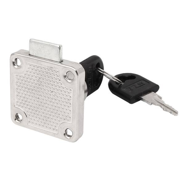 Cabinet Cupboard Cylinder Deadbolt Drawer Lock Sliver Tone w 2 Keys ...