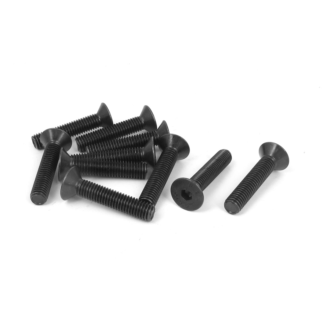 M8 x 35mm Metric Hex Socket Countersunk Flat Head Screw Bolts Black ...