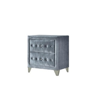 Nightstand, Gray Velvet - Bed Bath & Beyond - 38938110