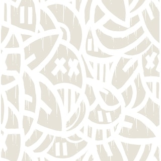 Arm of Casso Cream Bold Arrangements Peel & Stick Wallpaper - Bed Bath ...