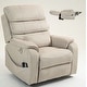 Lay Flat Dual Motor Power Lift Recliner with Tray Table,Heat/Massage ...