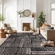 World Rug Gallery Contemporary Boho Stripes Black Area Rug - Bed Bath ...