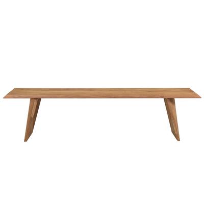 Solid Wood Angled leg Bench - 70 Inch - Overstock - 31621993