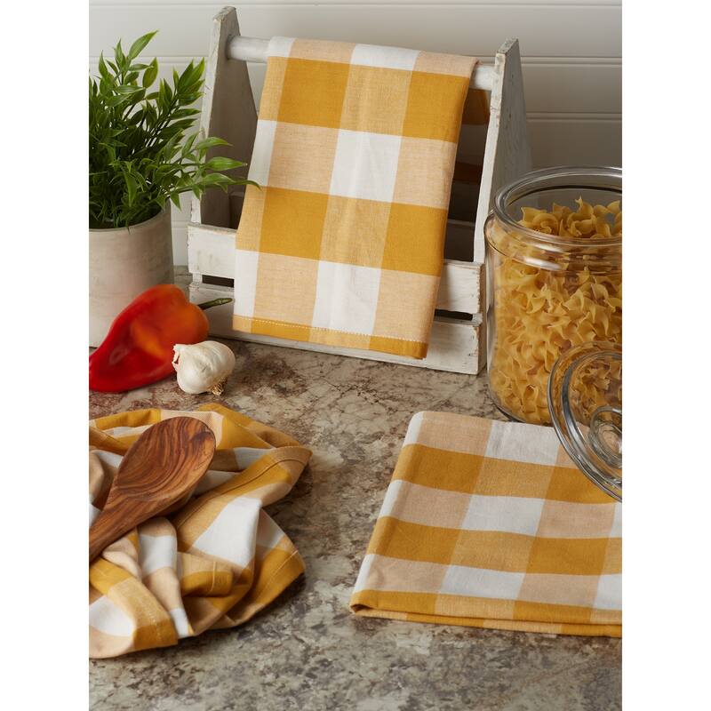 DII Vintage Red Buffalo Check Dishtowel (Set of 3) - On Sale ...
