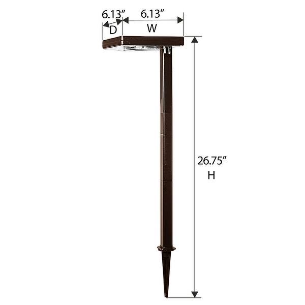 80 Lumen Contemporary Square Solar Outdoor Path Light - Bed Bath ...