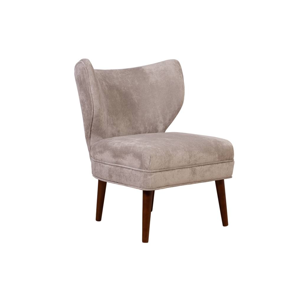 Layla Barrel-Back Microfiber Accent Chair, Gray - 8'6" x 11'6 ...