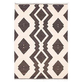 ECARPETGALLERY Hand-knotted Marrakesh Cream Wool Rug - 9'1 x 12'10 ...