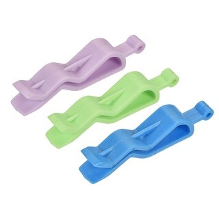 Garbage Bin Clip, Trash Can Bag Clips Waste Blue Green Purple 9in3 Set ...