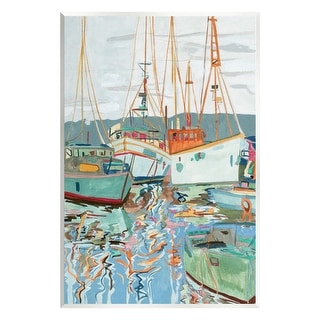 Stupell Modern Boating Harbor Wall Plaque Art Design By Melissa Wang ...