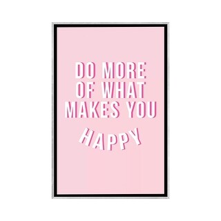 iCanvas "Do More Be Happy - Pink" by The Native State Framed - Bed Bath ...