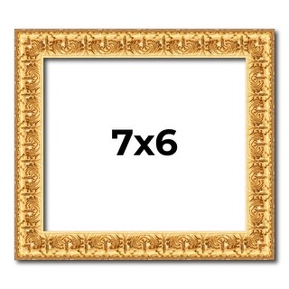 7x6 Frame Gold Real Wood Picture Frame Width 1 inches | Interior Frame ...