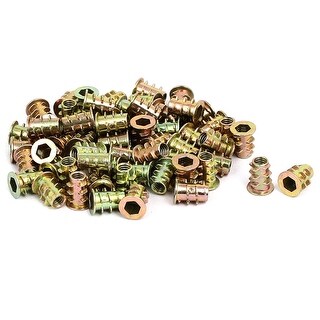 M4x10mm Interface Hex Socket Threaded Insert Nuts 60pcs for Wood ...