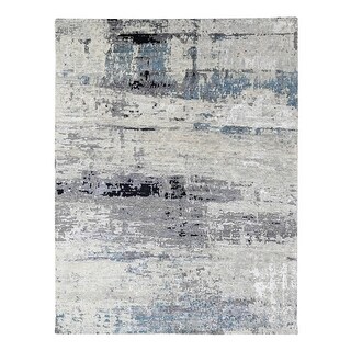 Shahbanu Rugs Ruddy Blue Natural Dyes Hand Knotted Soft and Vibrant ...