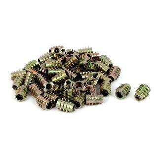 M6 Thread E-Nut Wood Insert Interface Screws Hex Socket Nut Fittings 50 ...