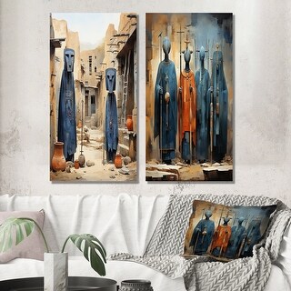 Designart "African Tribes Dogon Mali" African Tribes Wall Art Set Of 2 ...