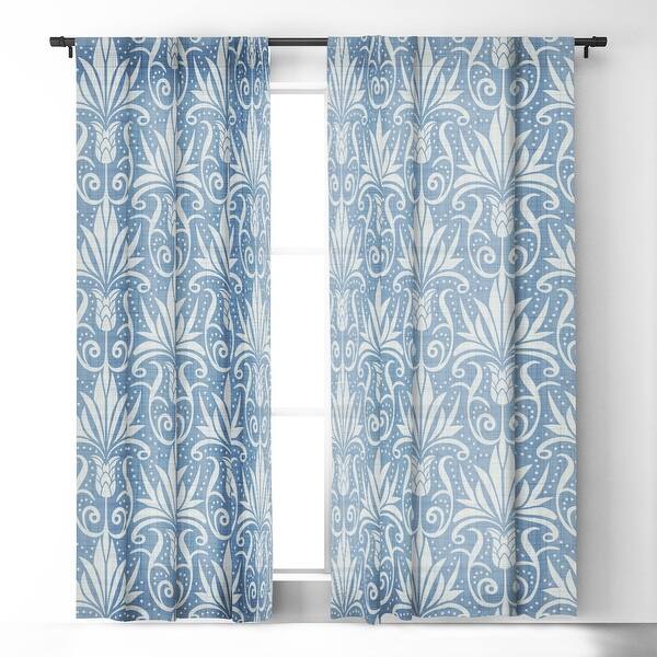 Blackout Delancy Cornflower Blue Made-to-Order Curtain Panel (One Panel ...