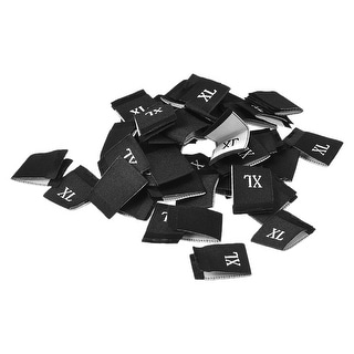 Clothing Sewing Size Label XL Sizes Woven Embroidered Label, 100Pcs ...