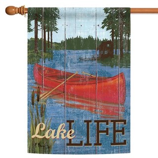 Rustic Lake Life Outdoor House Flag 40" x 28" - Bed Bath & Beyond ...