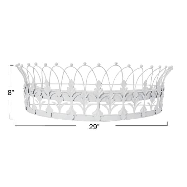 Decorative Metal Curtain or Canopy Crown - 29.0"L x 13.8"W x 7.9"H ...