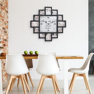 This Is Us Picture Frame Collage Wall Clock - Black - 20" x 20" - Bed ...