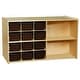 Contender Multi Section Storage Cabinet With 12 Brown Trays, 3 ...