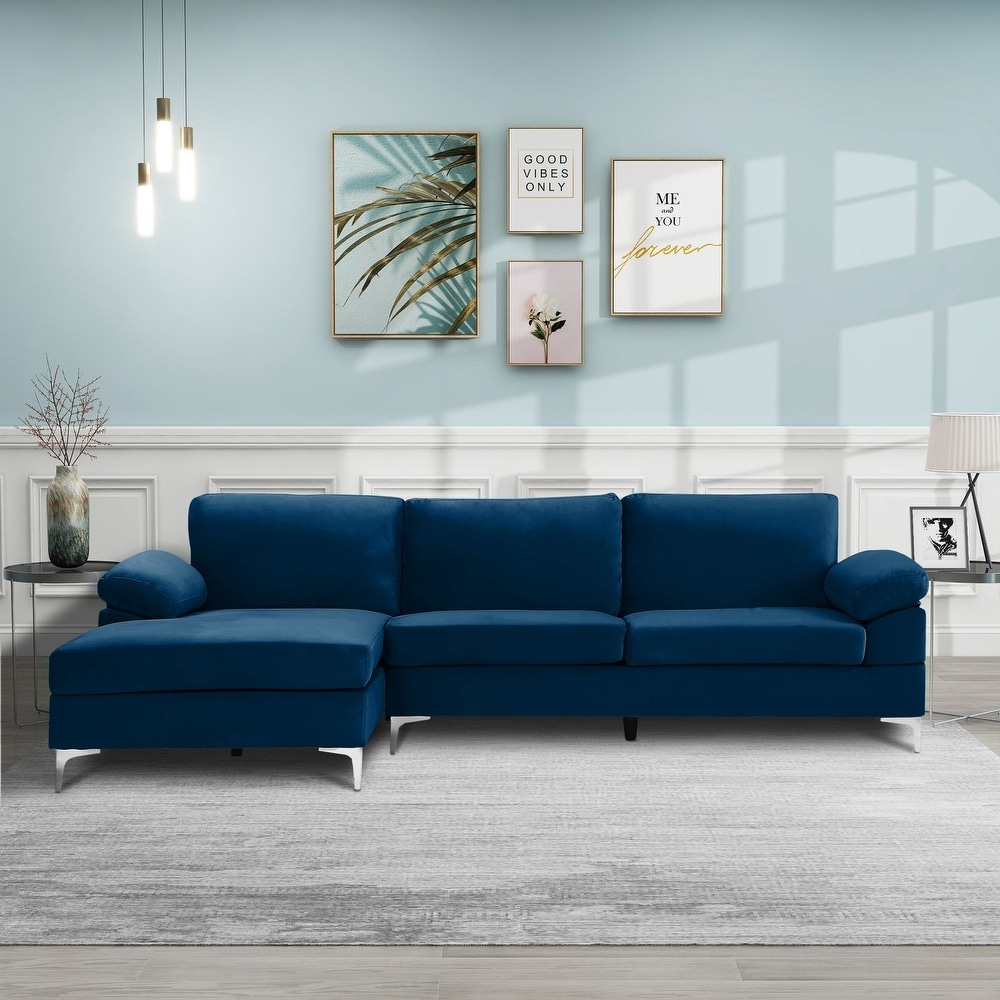 Blue Velvet Sectional Sofas - Bed Bath & Beyond