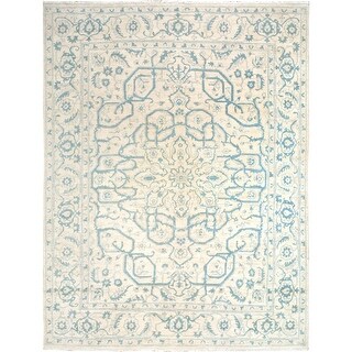 Shabby Chic Ziegler Jeremiah Ivory/Grey Wool Rug - 8'1'' x 10'0'' - 8 ...
