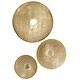 Gold Metal Large Metallic Disk Plate Home Wall Decor (Set of 3) - Bed ...